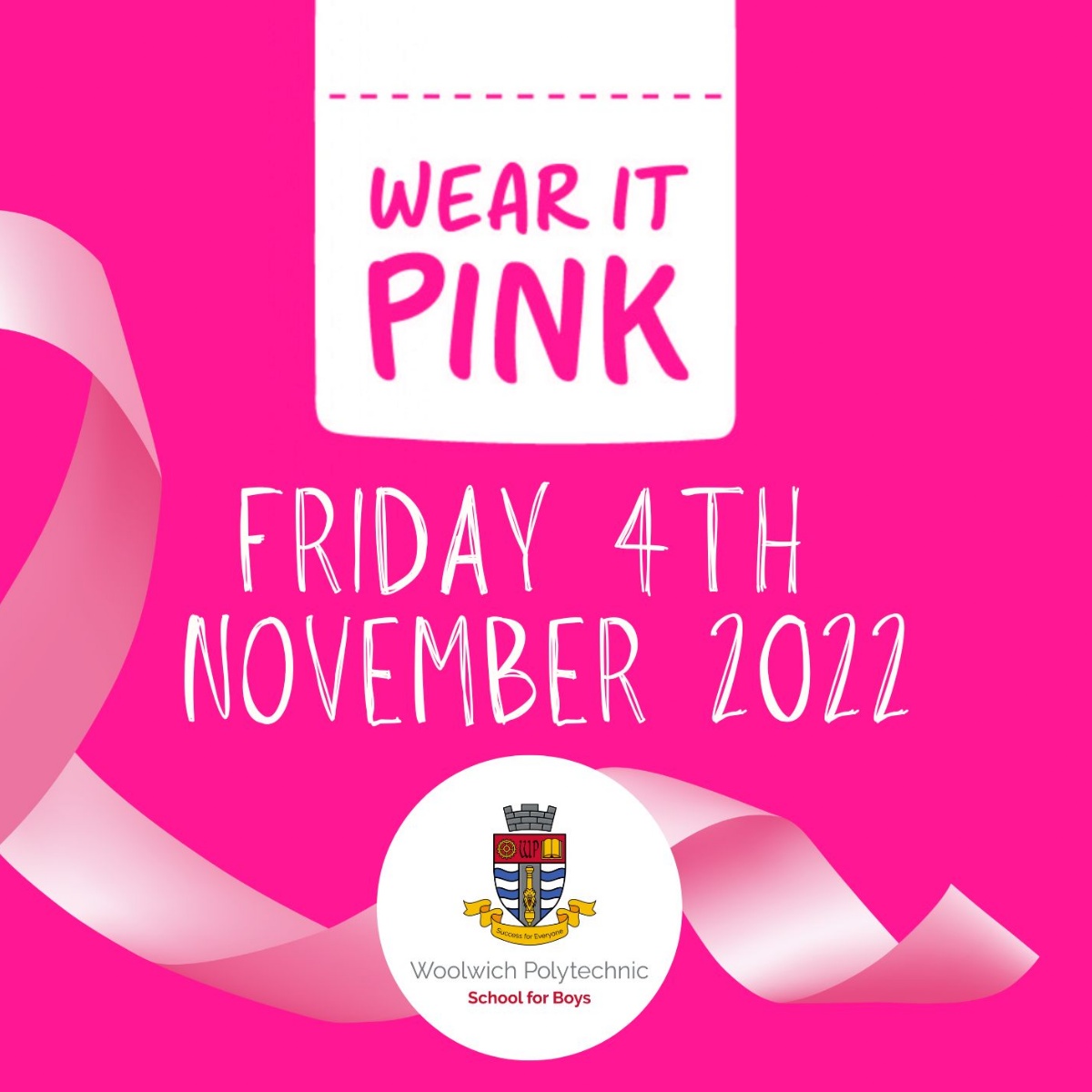 Woolwich Polytechnic School for Boys - Wear it Pink day is finally here ...